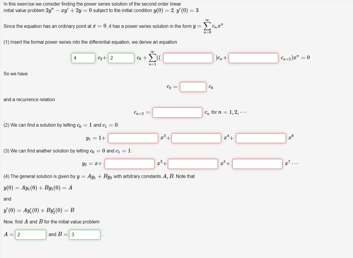 Solved In this exercise we consider finding the power series | Chegg.com