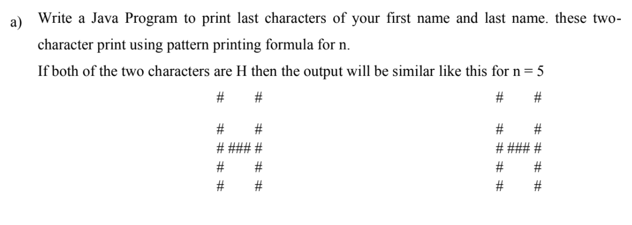 Solved Subject :Java Last character is D and L do the | Chegg.com