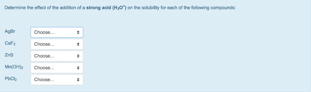 Solved 1) Determine if their solubility will increase or | Chegg.com