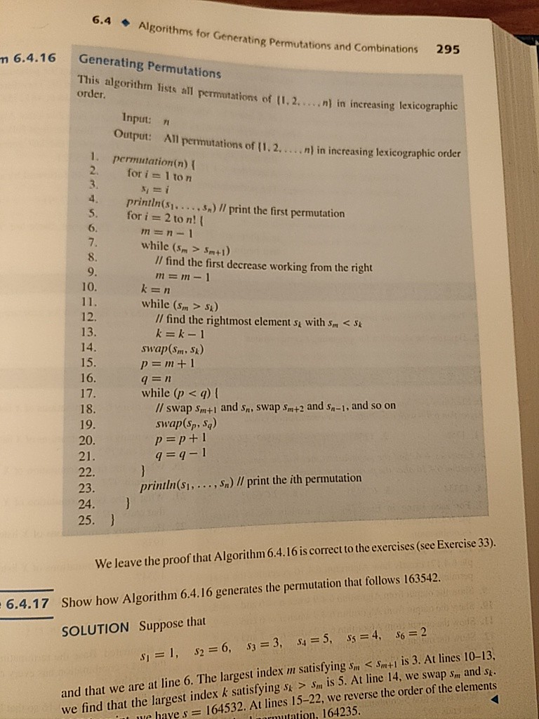 Solved Implement Algorithm 6.4.16 in Python. Submit the | Chegg.com