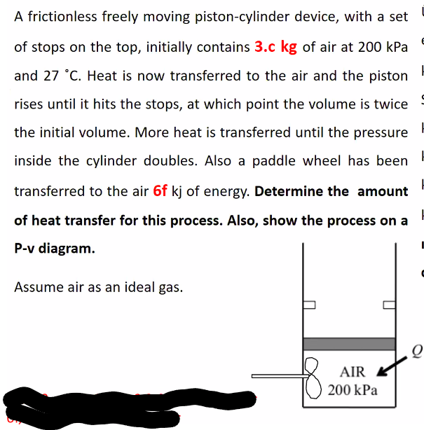 Solved A frictionless freely moving piston-cylinder device, | Chegg.com
