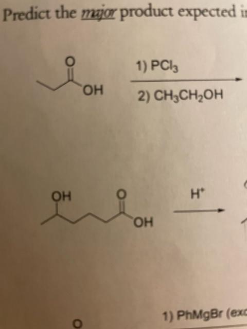 Solved Predict the major product expected in each of the | Chegg.com