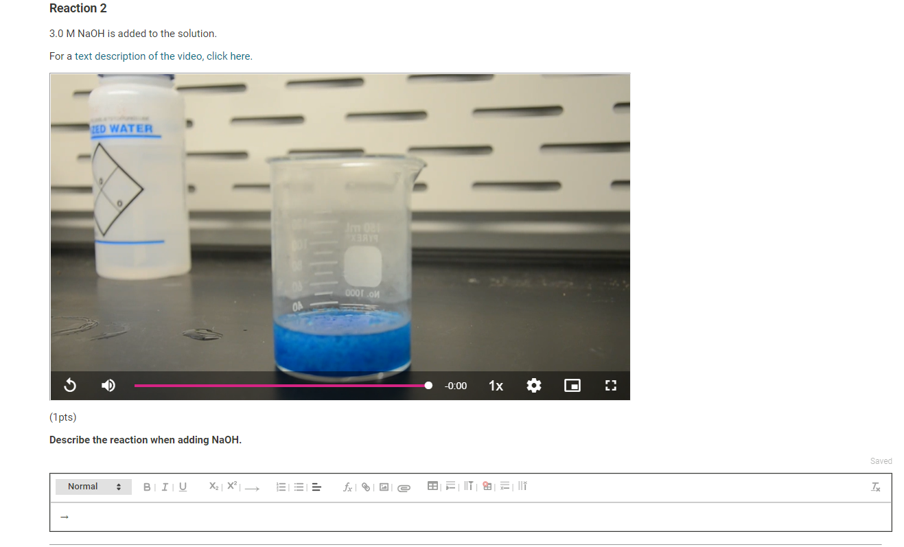 Solved A clear, colorless liquid is pipetted into a clear, | Chegg.com