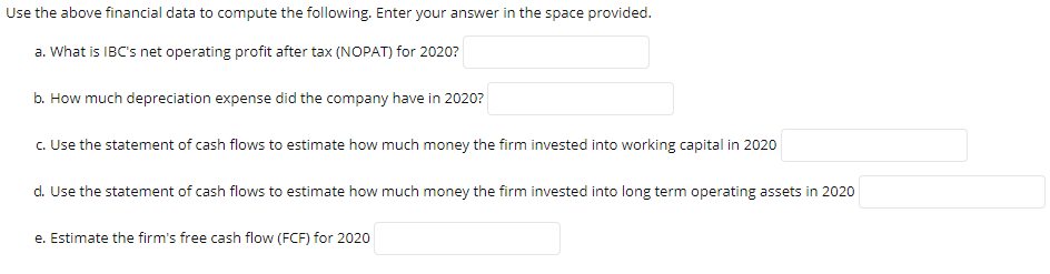 Solved 2020 2019 2020 BALANCE SHEET - IBC Company (December | Chegg.com