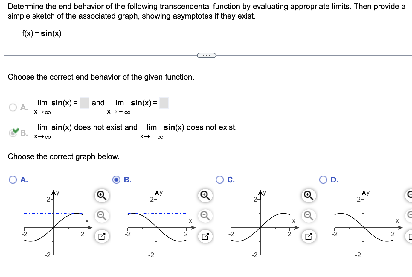 Determine the end behavior of the following | Chegg.com