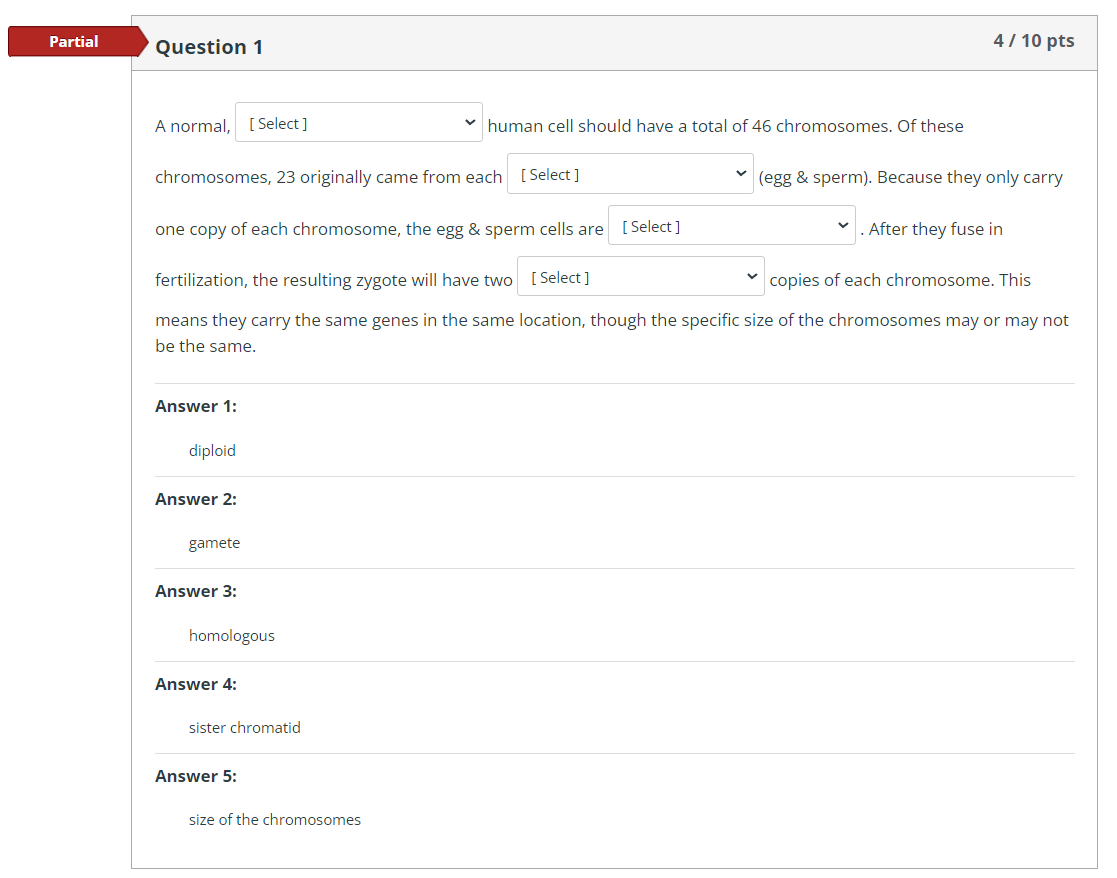 Solved A normal, human cell should have a total of 46 | Chegg.com