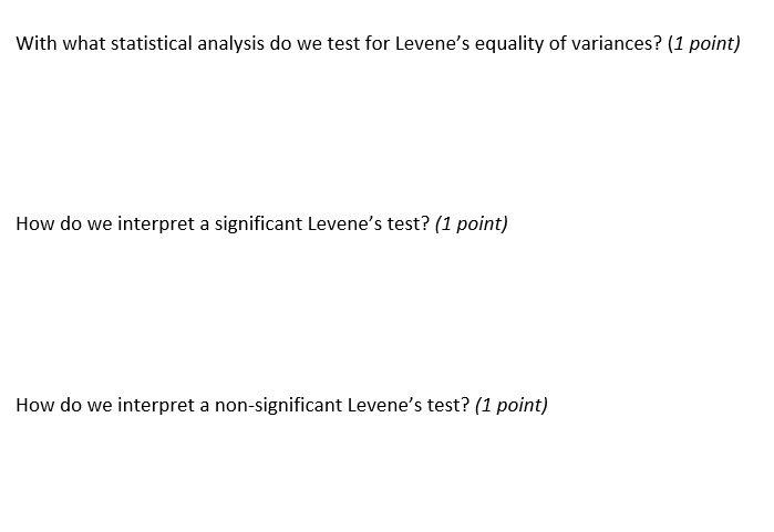Solved With what statistical analysis do we test for | Chegg.com