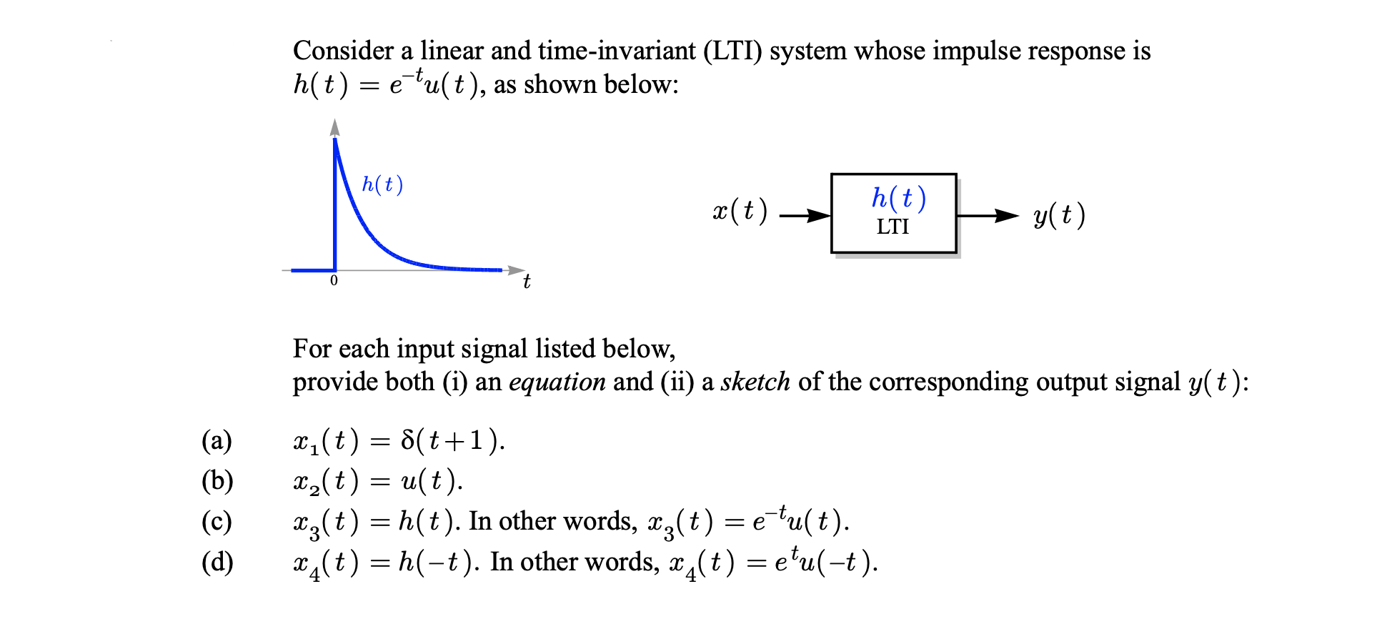 Solved Consider a linear and time-invariant (LTI) system | Chegg.com