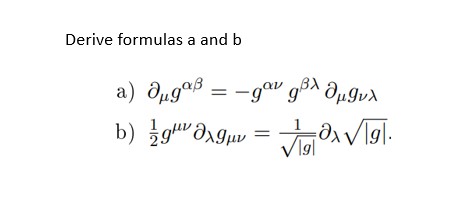 Solved Derive formulas a and b (formulas in a picture). | Chegg.com