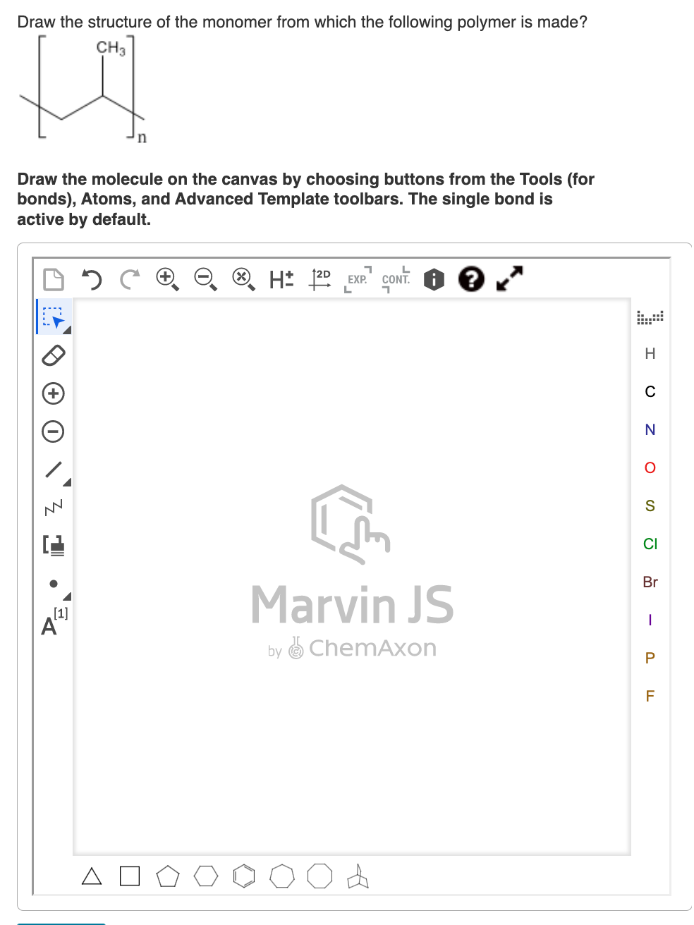 Solved Draw the structure of the monomer from which the | Chegg.com