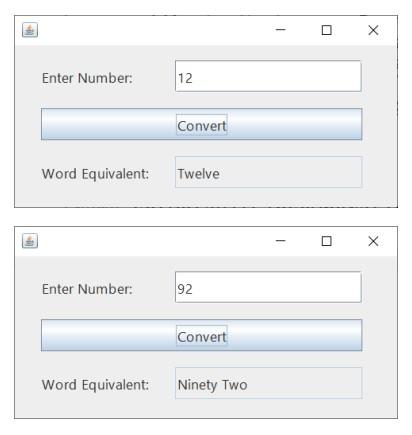 Solved Create a working GUI program in Java that asks the | Chegg.com