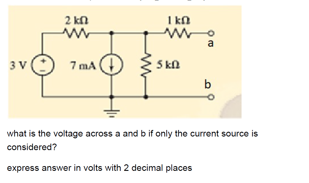Solved what is the voltage across a and b if only the | Chegg.com
