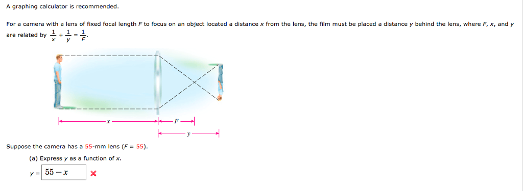 Solved A graphing calculator is recommended For a camera | Chegg.com
