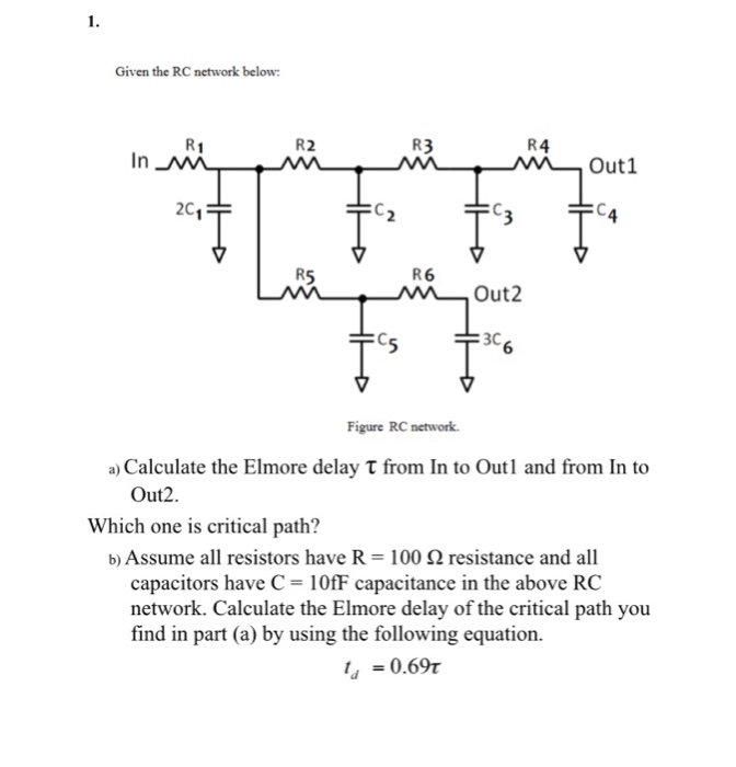 Solved Given the RC network below R2 R3 R4 In R5 R6 30 6 | Chegg.com