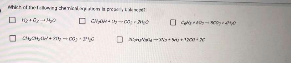 Solved Which of the following chemical equations is properly | Chegg.com