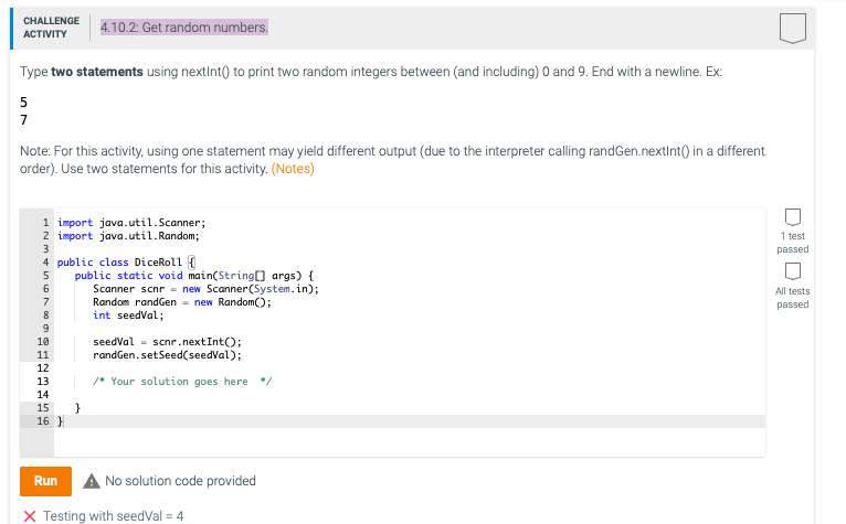 Solved CHALLENGE ACTIVITY 4.10.2: Get random numbers. Type | Chegg.com Solved CHALLENGE ACTIVITY 4.10.2: Get random numbers. Type | Chegg.com