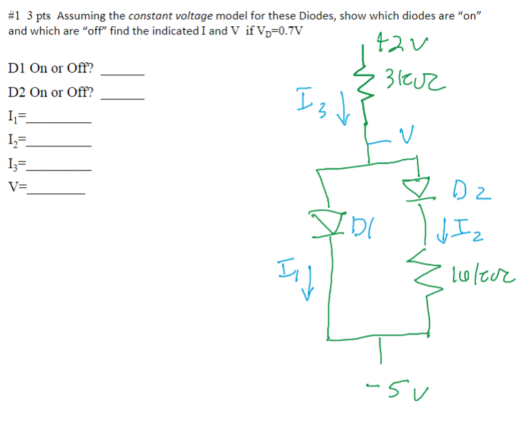 Solved Isvg #1 3 pts Assuming the constant voltage model for | Chegg.com