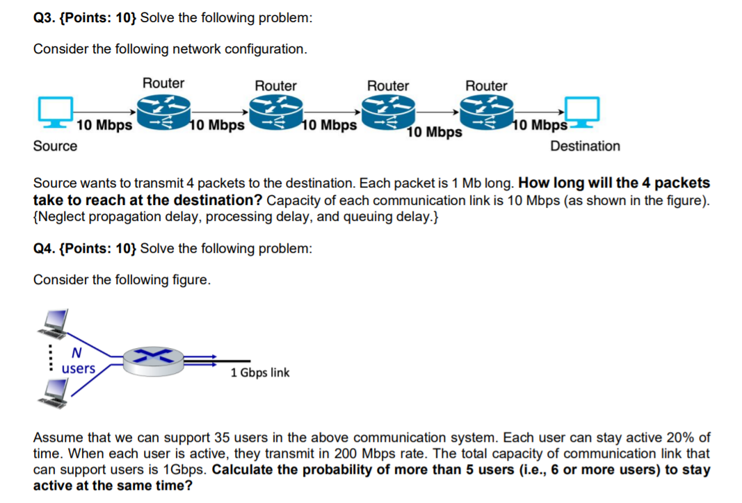 Solved Q3. {Points: 10} Solve the following problem: | Chegg.com