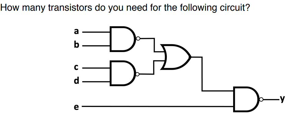 Solved How many transistors do you need for the following | Chegg.com