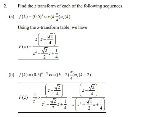 Solved PROBLEM #2: Find the z transform of each of the | Chegg.com