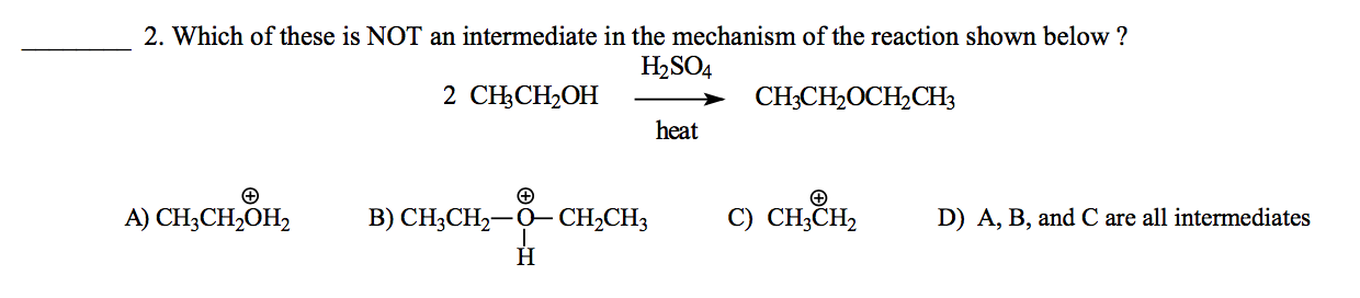 Solved 2. Which of these is NOT an intermediate in the | Chegg.com