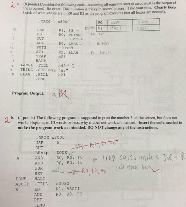 Solved (6 points) Consider the following code. Assuming all | Chegg.com