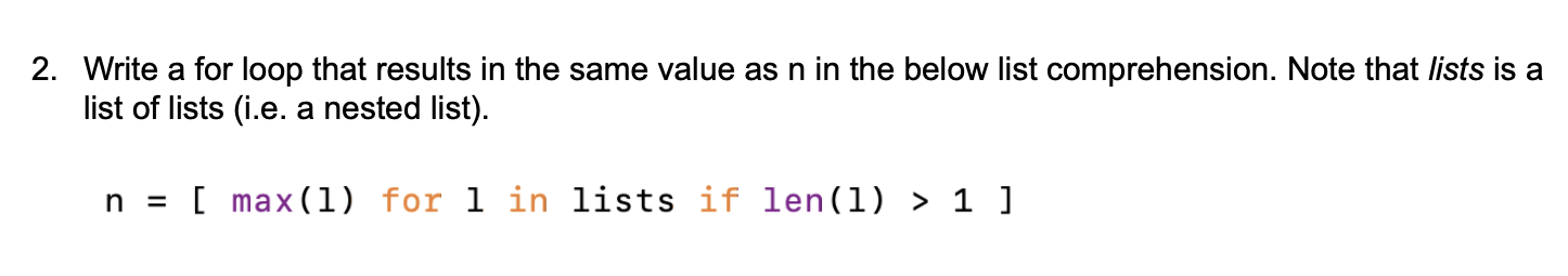 Solved 2. Write a for loop that results in the same value as | Chegg.com
