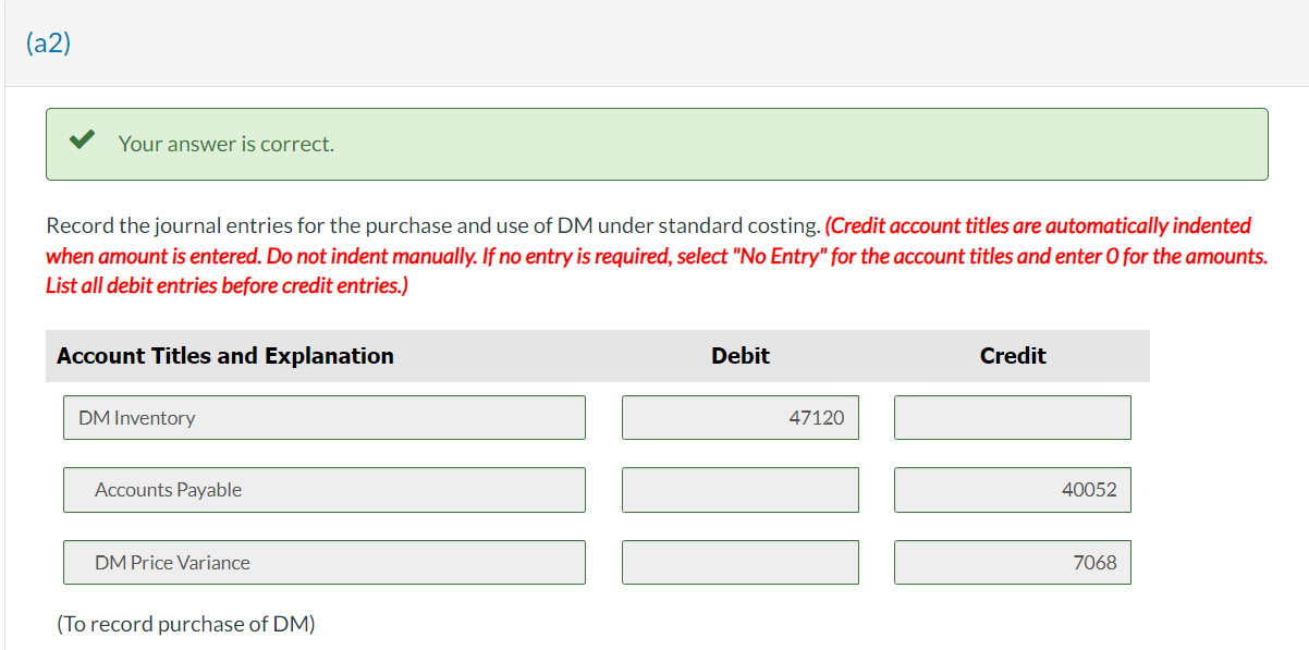 Solved Determine the DM price and efficiency variances for | Chegg.com