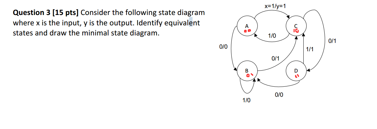 Solved Question 3 [15 ﻿pts] ﻿Consider the following state | Chegg.com