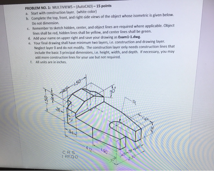 Credit only for do by Autocad on Computer. Downvote | Chegg.com