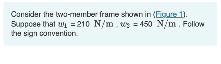 Solved Consider the two-member frame shown in (Figure 1). | Chegg.com