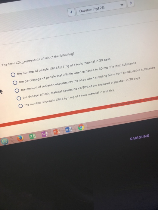 Solved Question 7 (of 25) The term LDso represents which of | Chegg.com