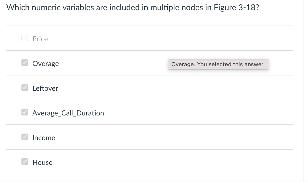Solved Which numeric variables are included in multiple | Chegg.com