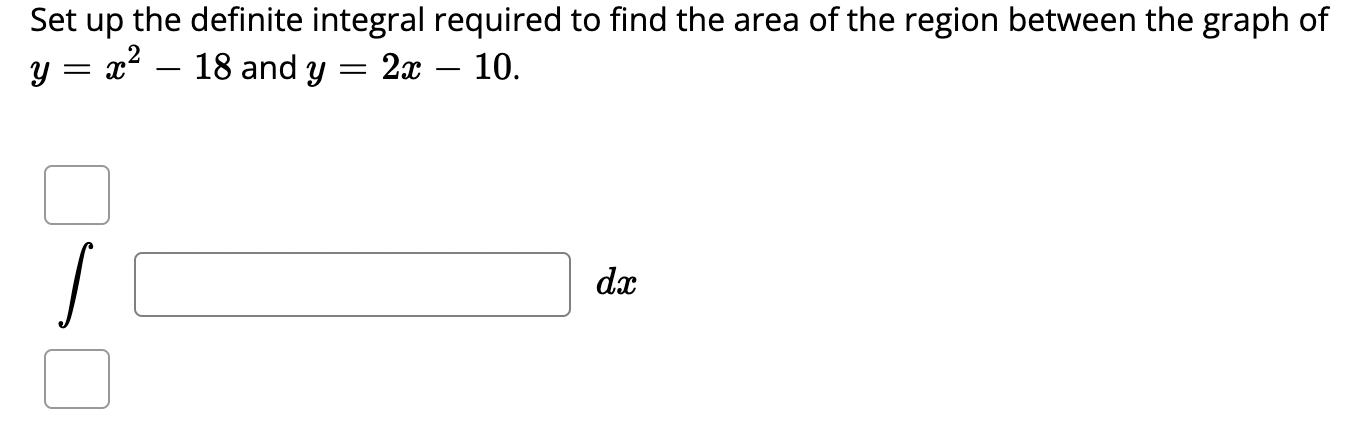 Solved Set up the definite integral required to find the | Chegg.com