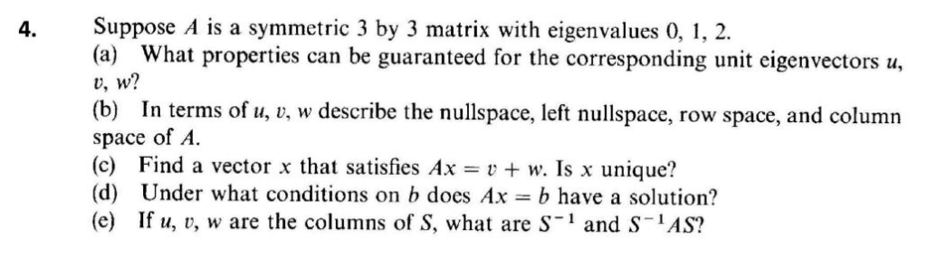 Solved Suppose A is a symmetric 3 by 3 matrix with | Chegg.com
