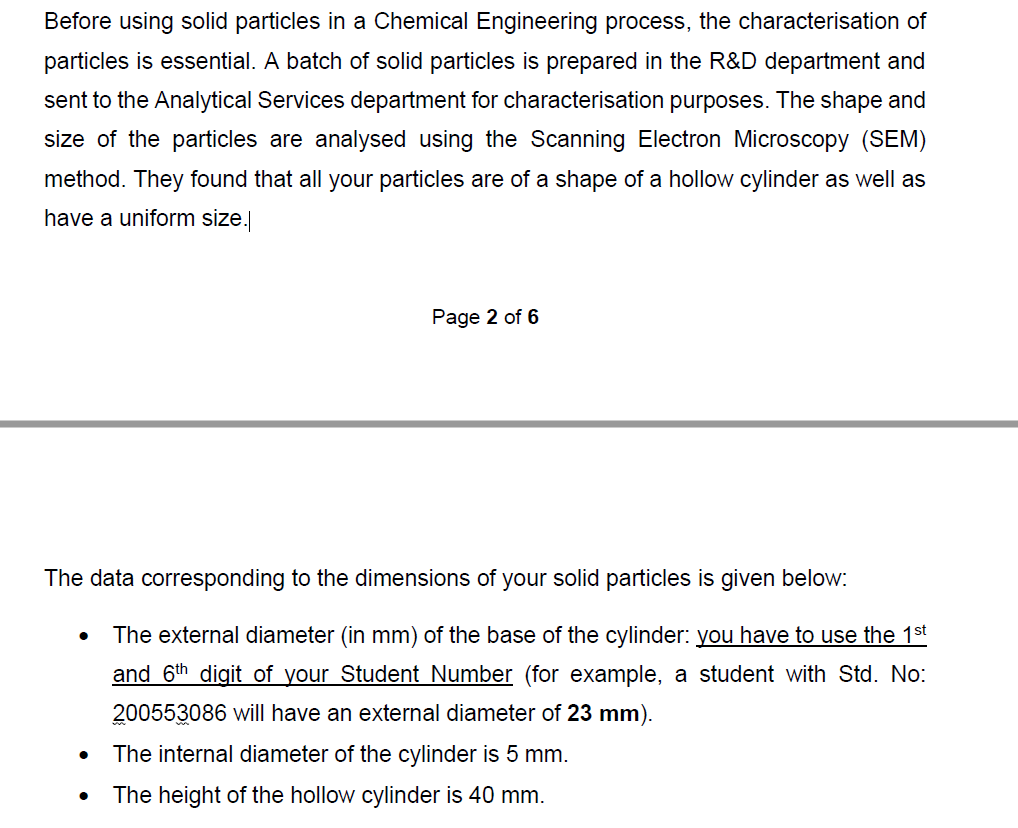 Solved 1. Determine the sphericity (ψ) of this particle and | Chegg.com
