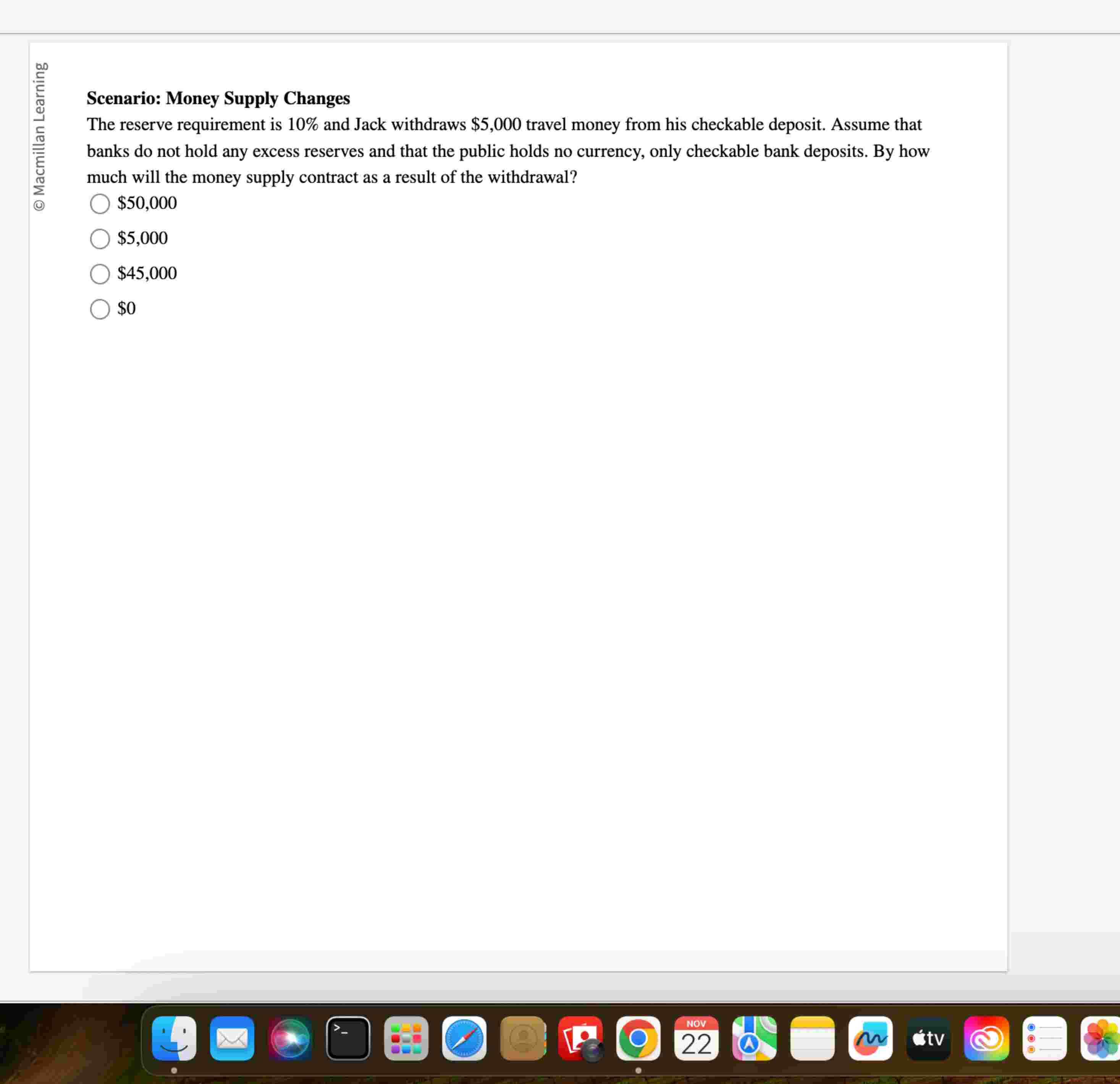 Solved Scenario: Money Supply ChangesThe reserve requirement | Chegg.com