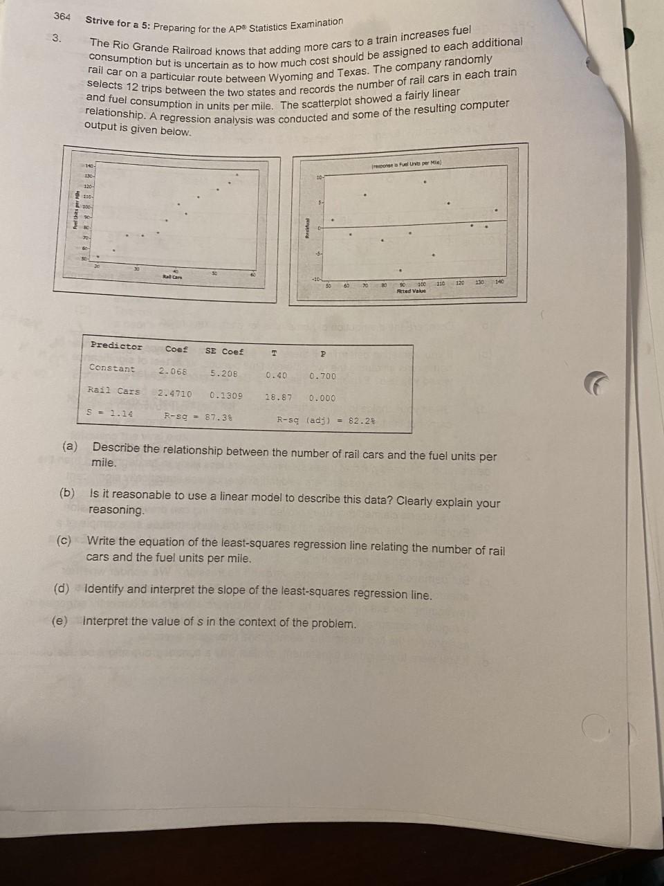 Solved 364 Strive for a 5: Preparing for the AP® Statistics | Chegg.com