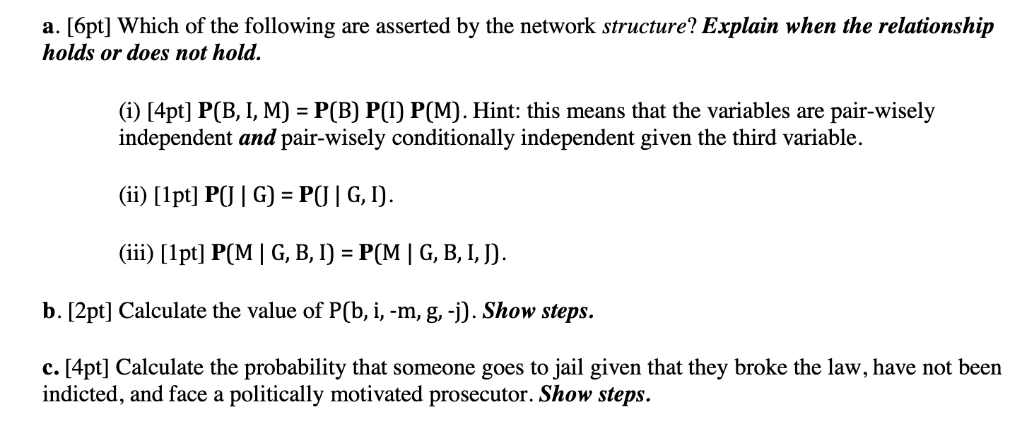 Solved Exercise 1.4 (12pt) Consider the Bayes net shown | Chegg.com