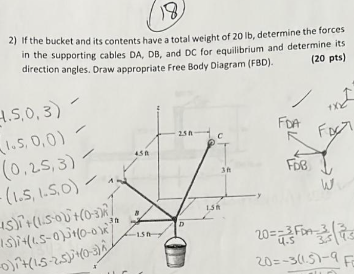 Solved 2) If the bucket and its contents have a total weight | Chegg.com