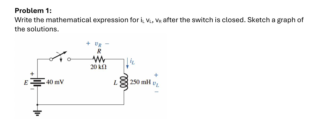 Solved Problem 1:Write the mathematical expression for | Chegg.com