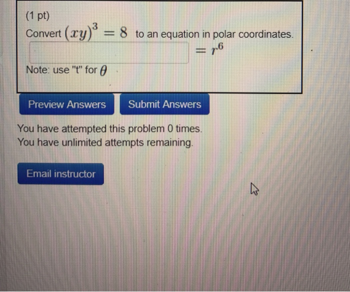 Solved Convert xy 3 8 To An Equation In Polar Chegg