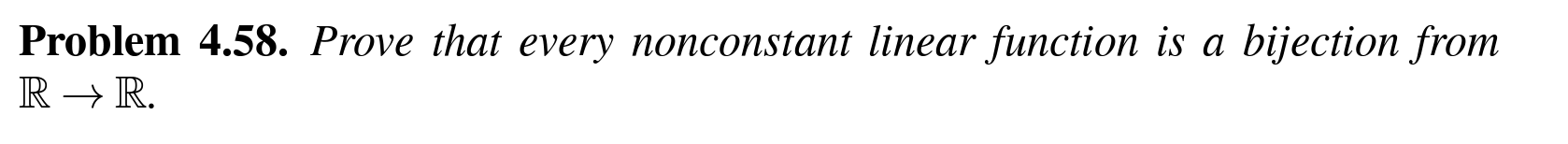 Solved Problem 4.58. Prove that every nonconstant linear | Chegg.com