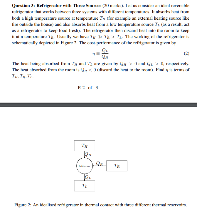 Question 3: Refrigerator with Three Sources (20 | Chegg.com