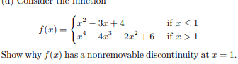 Solved code class="asciimath">f(x)={(x^(2)-3x+4 ﻿if | Chegg.com