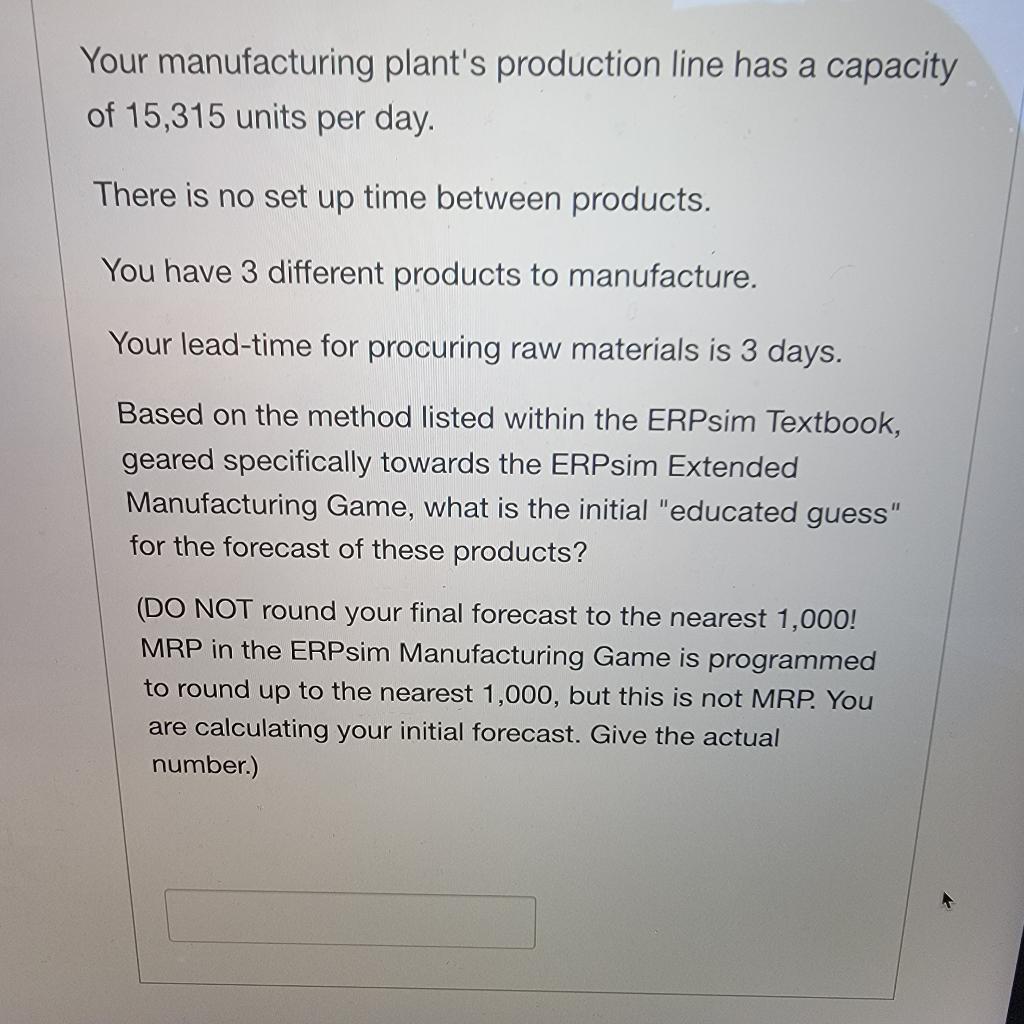 Solved our manufacturing plant's production line has a | Chegg.com