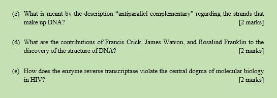 Solved () What is meant by the description “antiparallel | Chegg.com