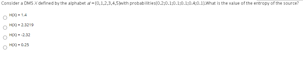 Solved Consider a DMS X defined by the alphabet = | Chegg.com