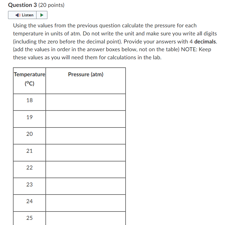 Using the values from the previous question calculate | Chegg.com