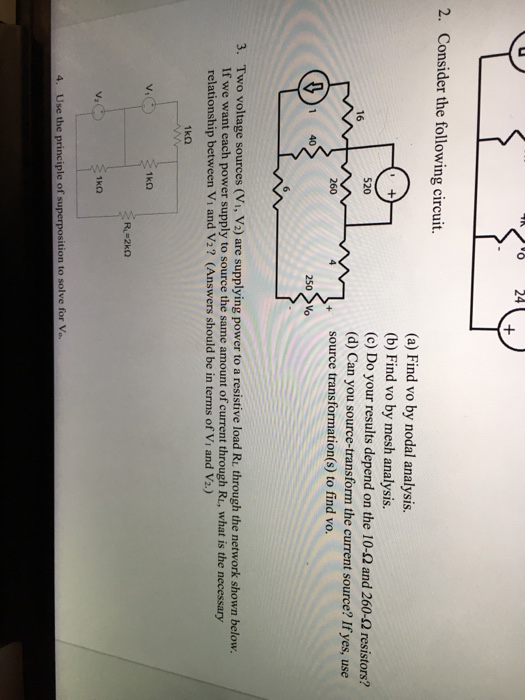 Solved Consider the following circuit. Find vo by nodal | Chegg.com